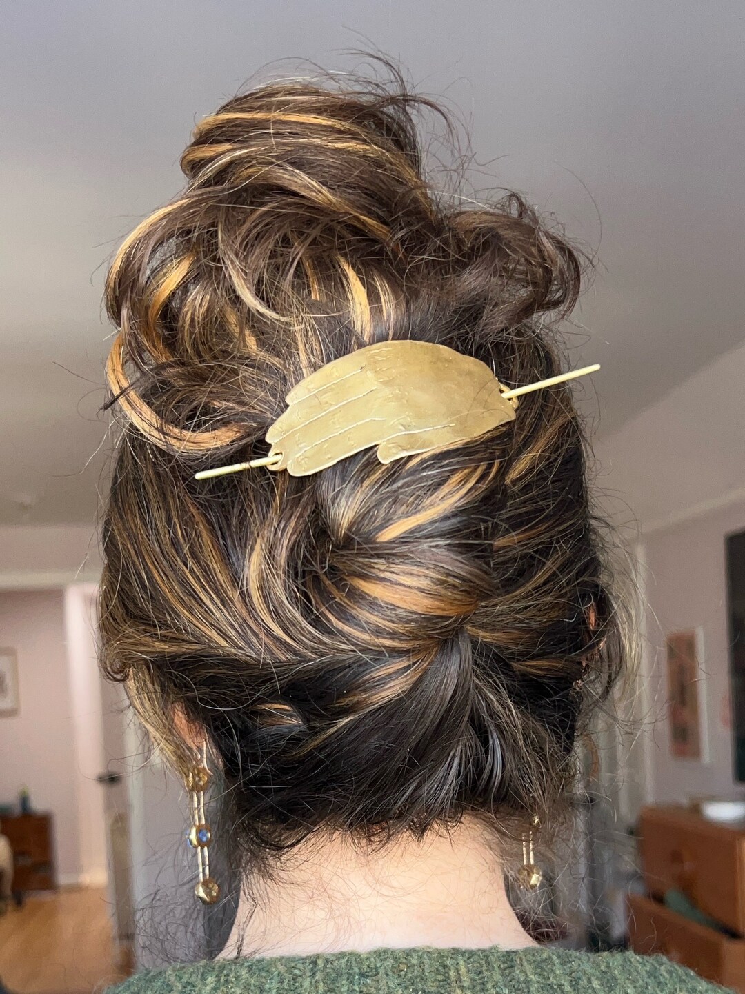 Solid Brass Hand Hair Slide - Etsy