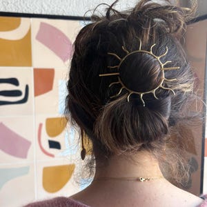 Handmade Brass Sun Hair Pin - Rachel Pfeffer Design - Etsy