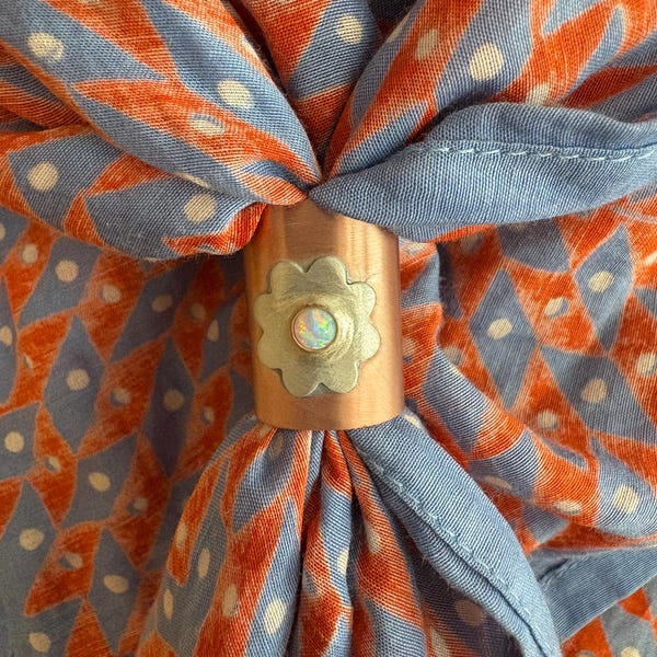 Silver Scarf Slide - Etsy