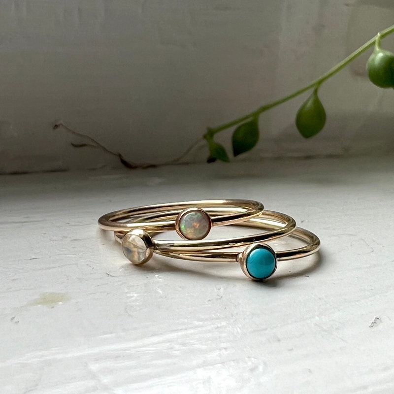 Small Stone Ring - Etsy