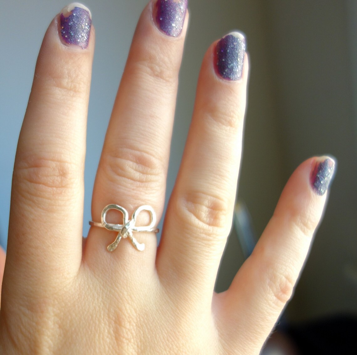 Sterling Silver Bow Ring Promise Ring Knot Ring - Etsy