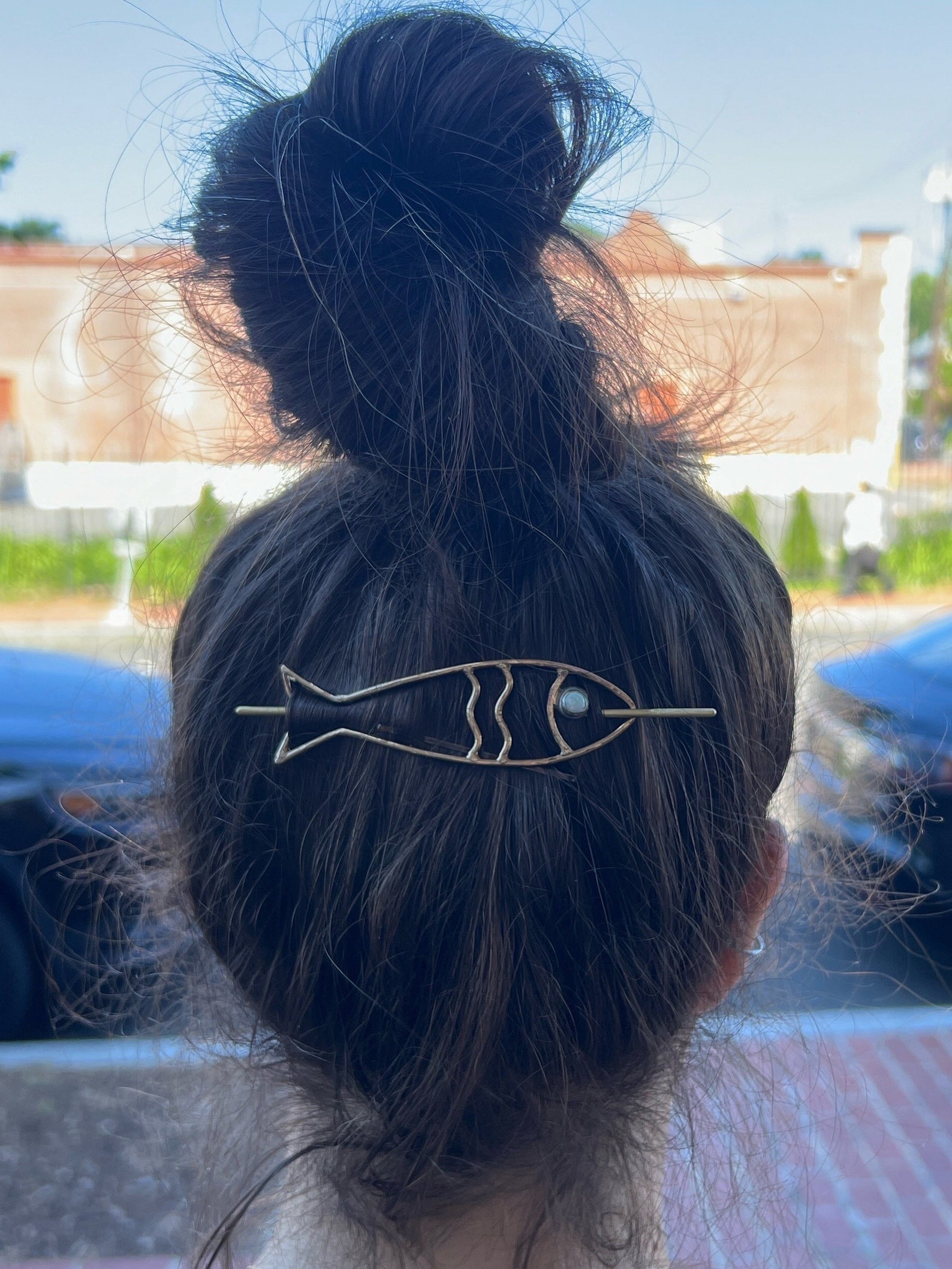 Handmade Sardine Hair Slide Hair Pin Brass Fish Hair Clip Tinned Fish ...