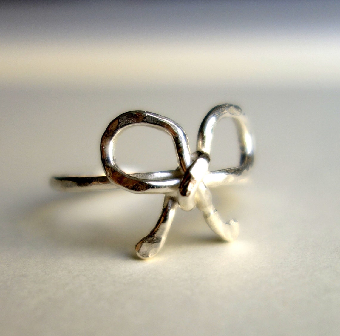 Sterling Silver Bow Ring Promise Ring Knot Ring - Etsy