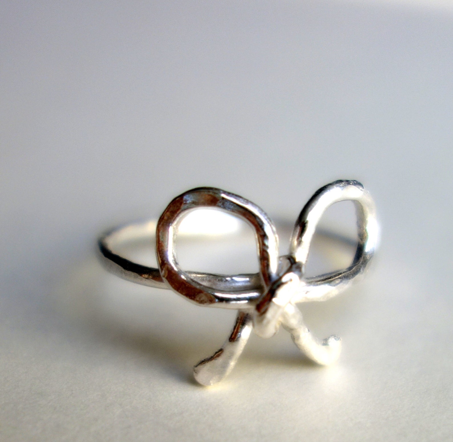 Sterling Silver Bow Ring Promise Ring Knot Ring - Etsy