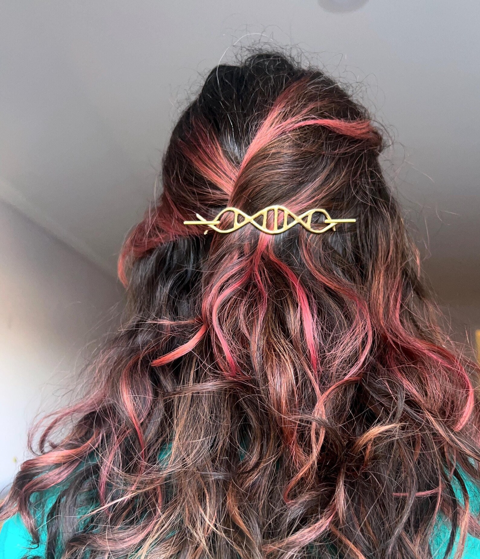 Handmade Brass DNA Hair Clip: Science Gift for Geneticist - Etsy