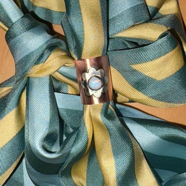 Silver Scarf Slide - Etsy