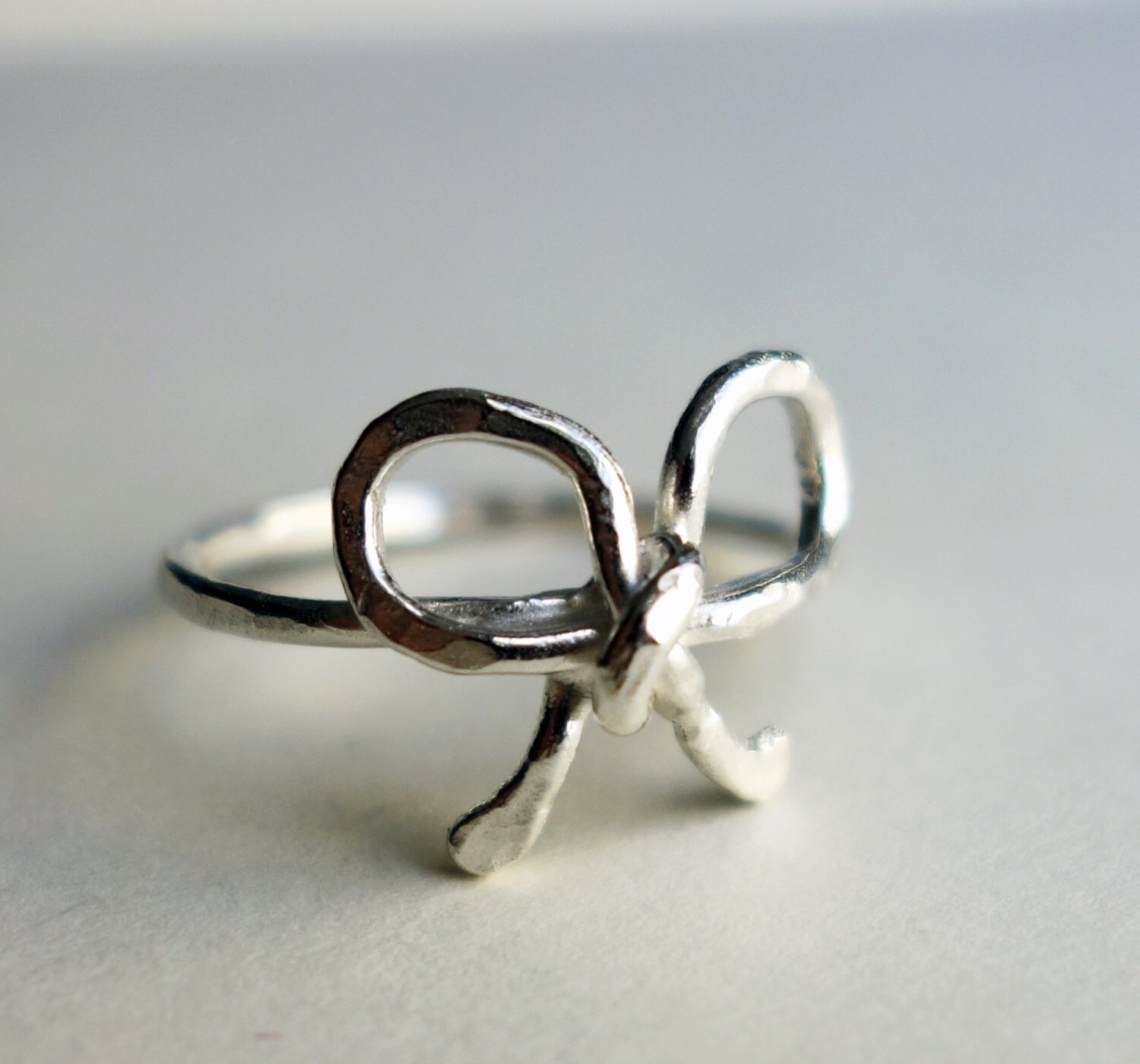 Sterling Silver Bow Ring Promise Ring Knot Ring - Etsy