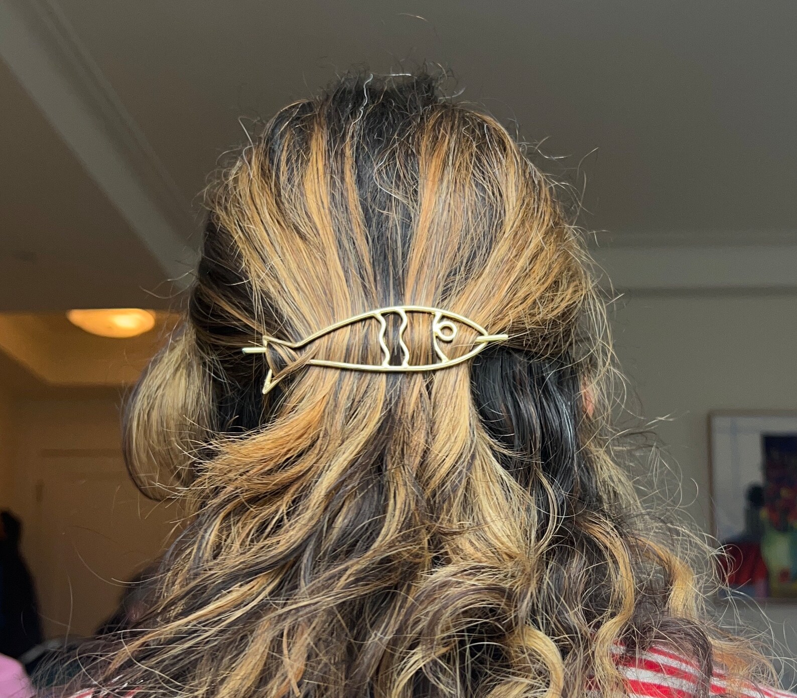 Handmade Sardine Hair Slide Hair Pin Brass Fish Hair Clip Tinned Fish ...