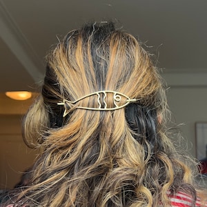 Handmade Sardine Hair Slide Hair Pin Brass Fish Hair Clip Tinned Fish ...