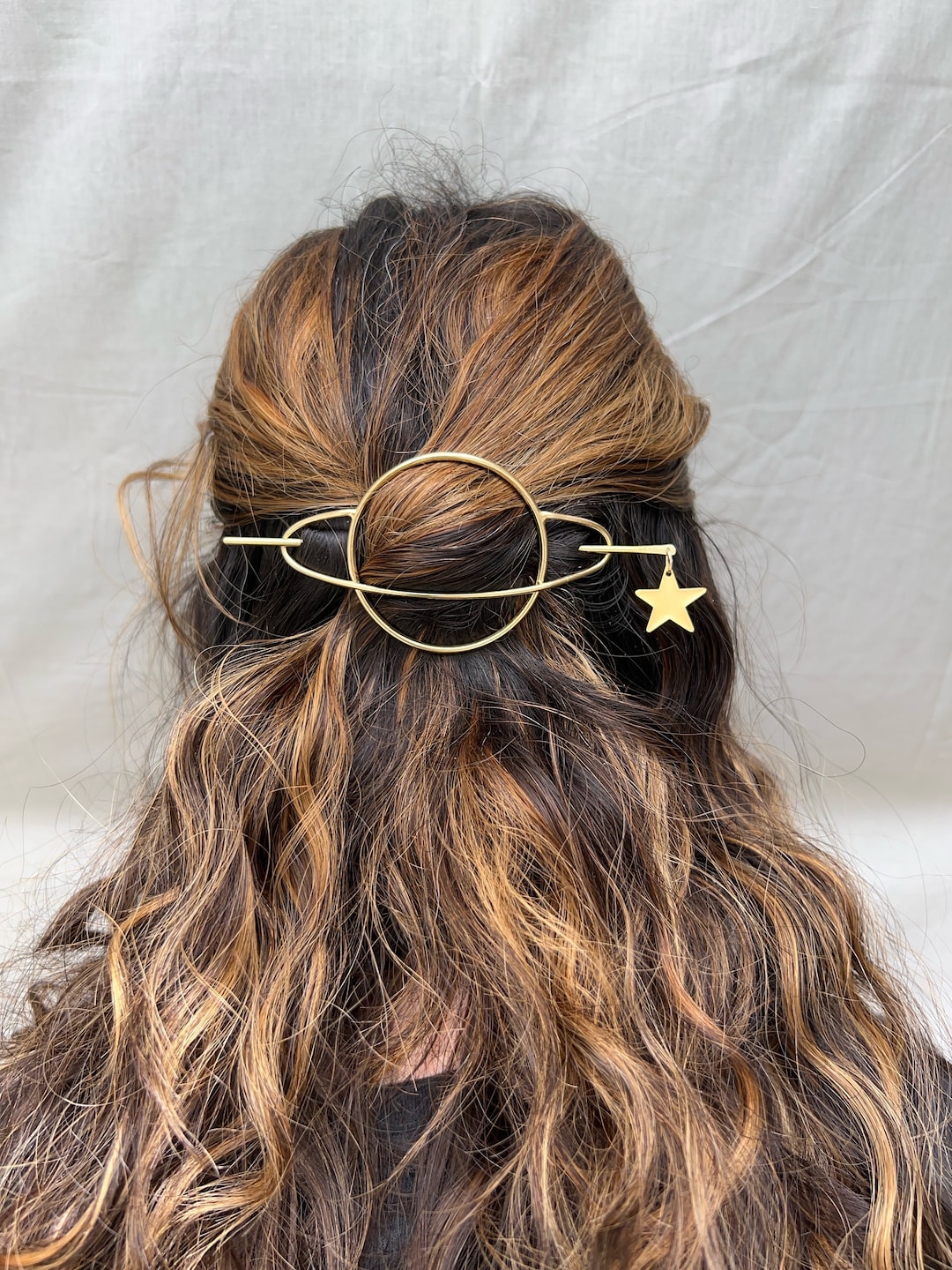 Handmade Saturn Hairpin: Rachel Pfeffer Design, Curly Hair Accessory - Etsy