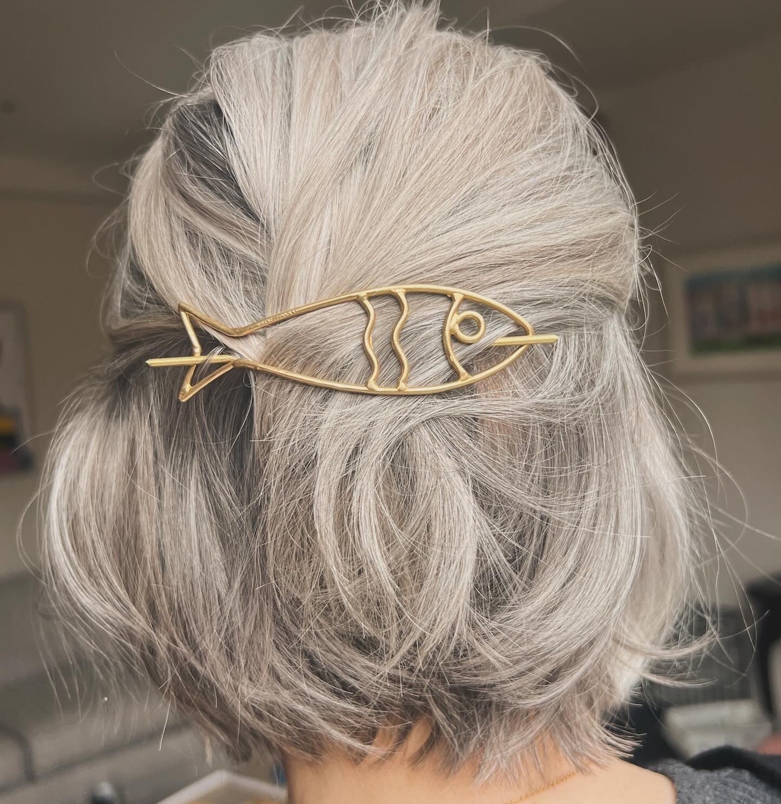 Handmade Sardine Hair Slide Hair Pin Brass Fish Hair Clip Tinned Fish ...