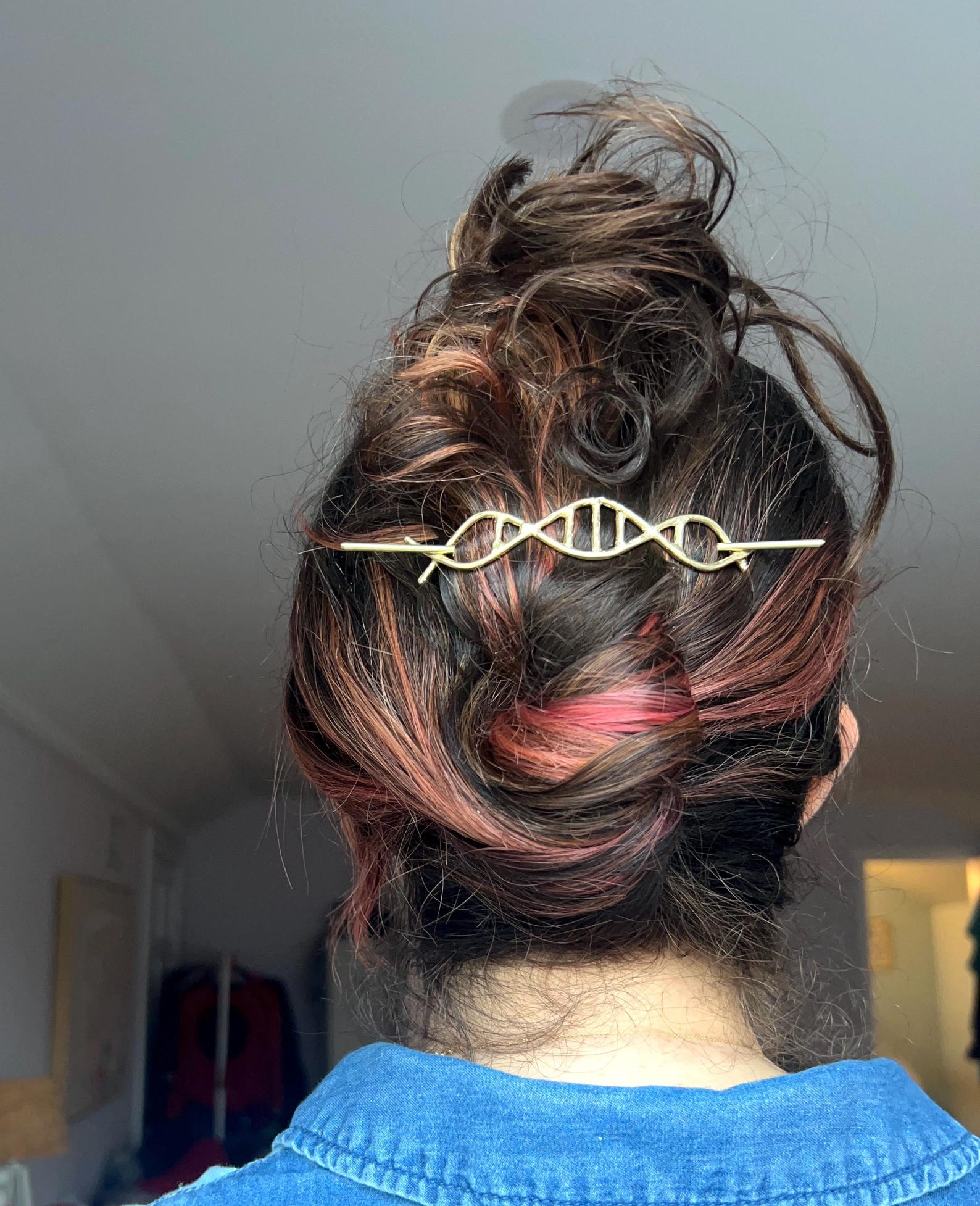 Handmade Brass DNA Hair Clip: Science Gift for Geneticist - Etsy