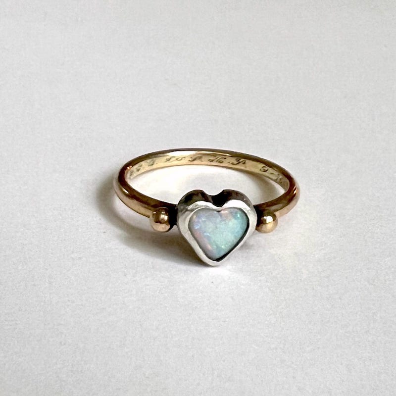 Opal Heart Ring - Etsy