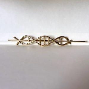 Handmade Brass DNA Hair Clip: Science Gift for Geneticist - Etsy