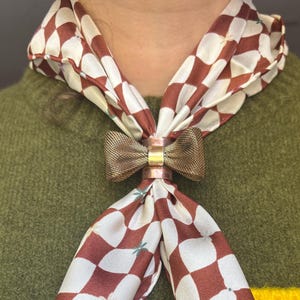 Handmade Copper and Brass Bow Scarf Kerchief Slide - Etsy
