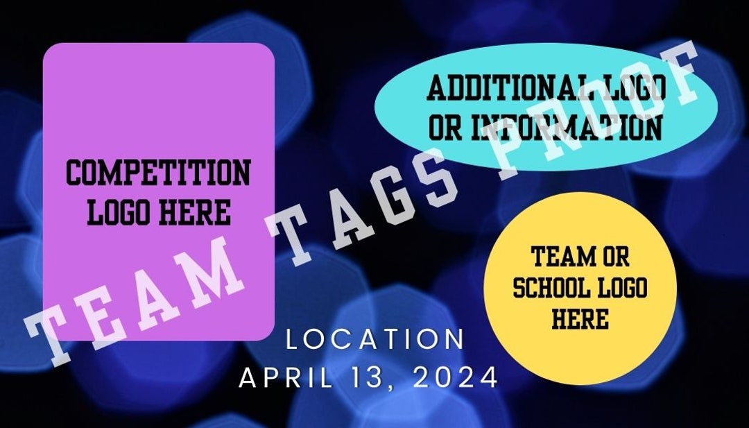 Blue Flares Team Tag - Etsy