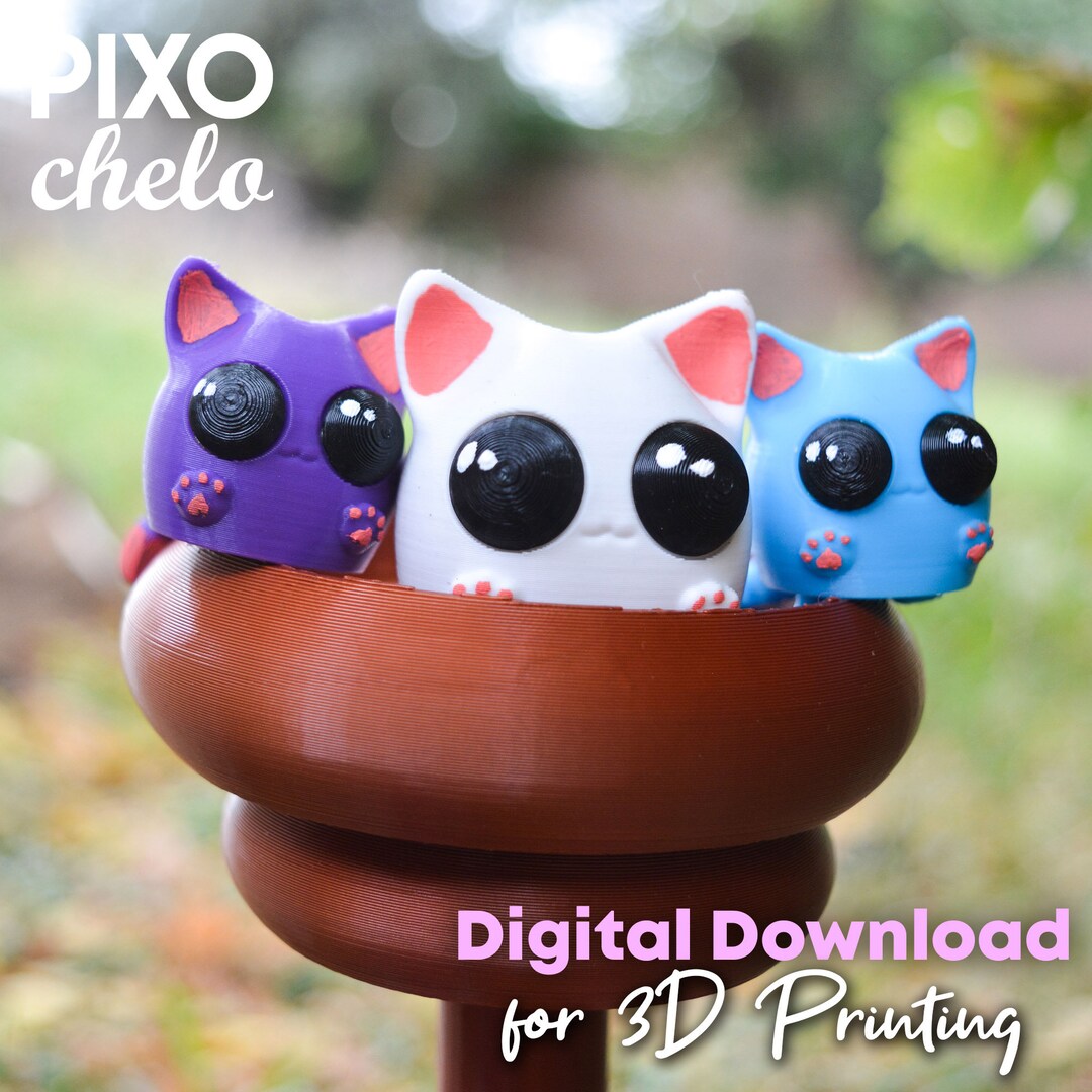 Mini Flexi Cat STL File, 3D Printing, Articulated Figure (digital ...