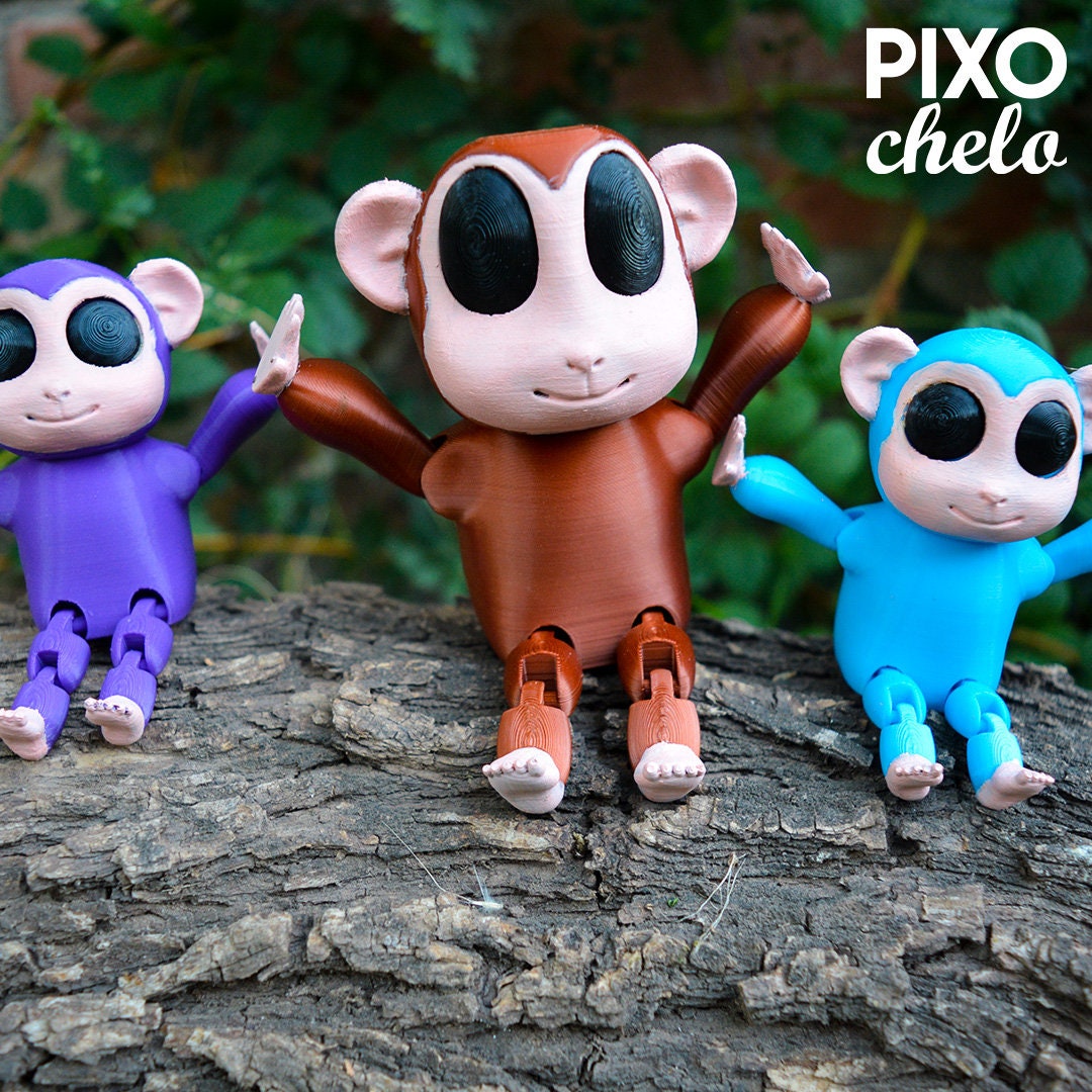 3D Printing Monkey STL File, Articulated Figure (digital Download) - Etsy