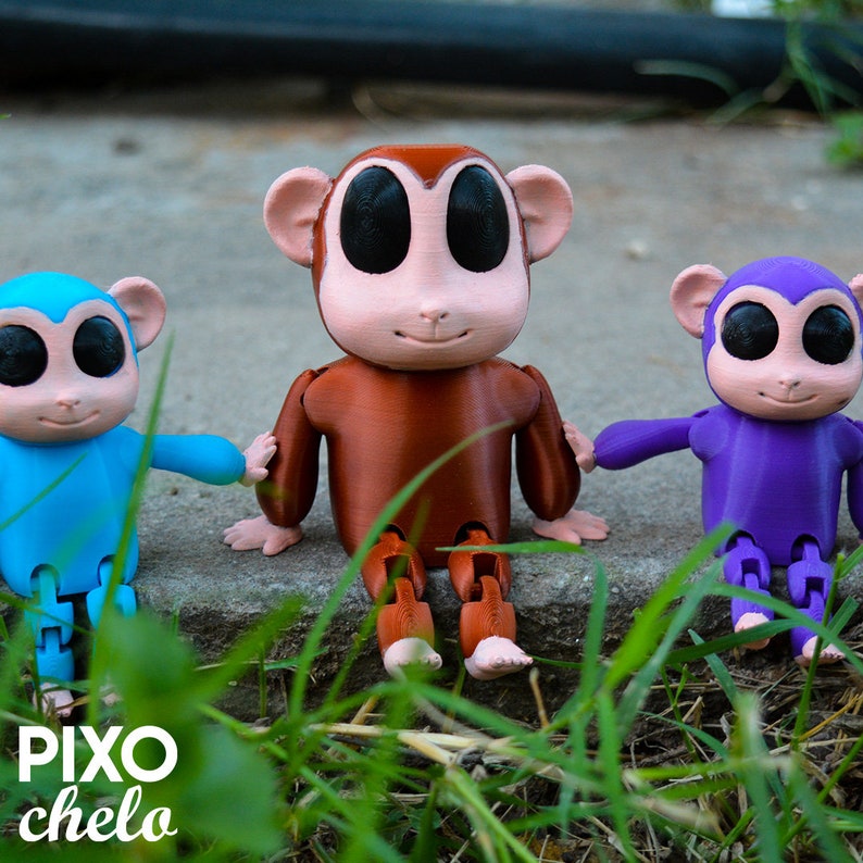 3D Printing Monkey STL File, Articulated Figure (digital Download) - Etsy