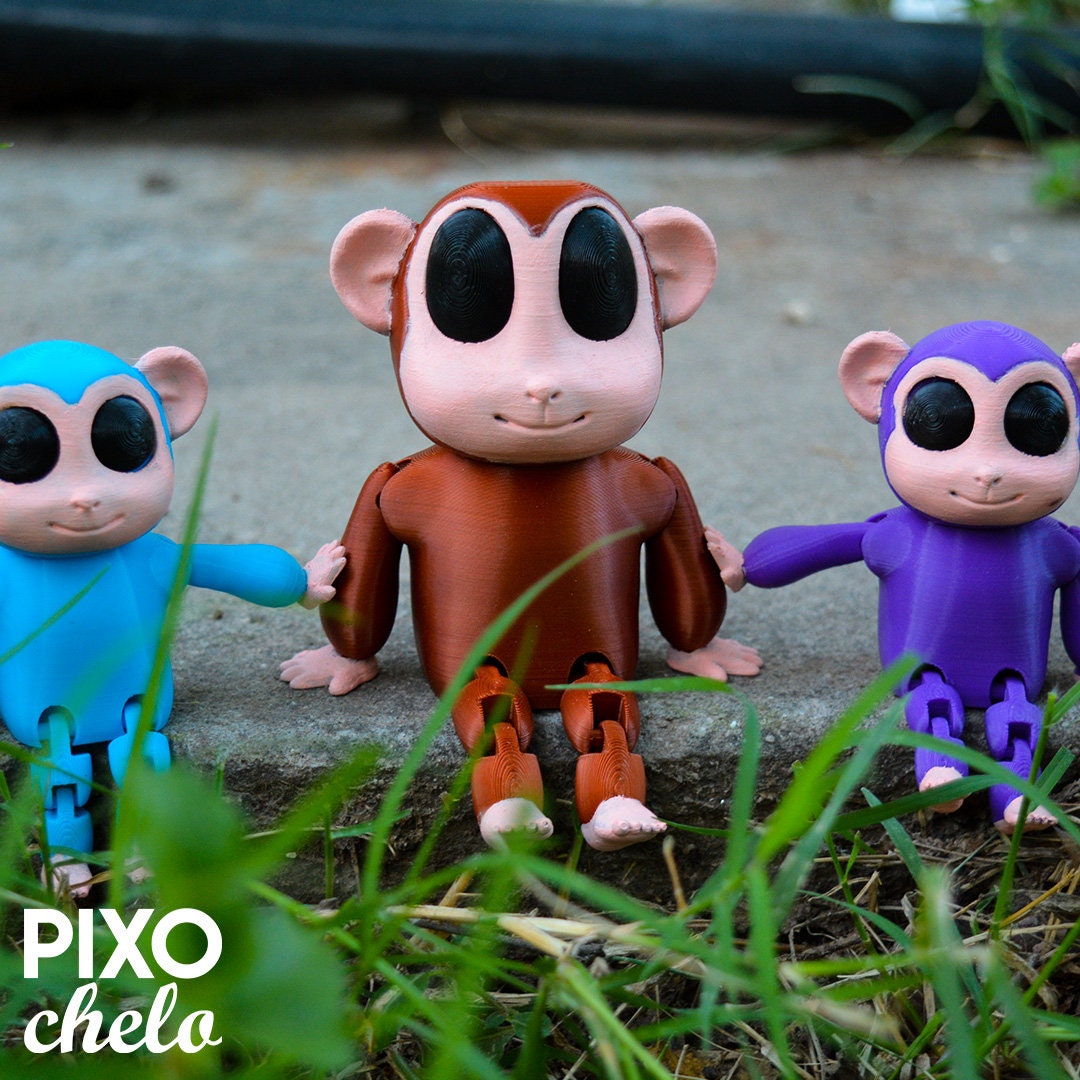 3D Printing Monkey STL File, Articulated Figure (digital Download) - Etsy