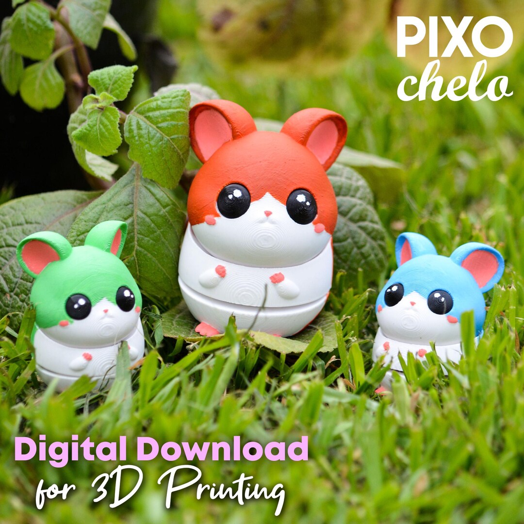 Vinnie the Sweet Hamster .STL File for 3dprinting, Articulated Fidget ...