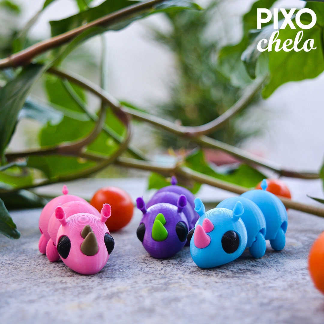 Super Sweet Mini Rhino .STL File for 3d Printing, Articulated Figure, Print-in-place, Cute Flexi ...