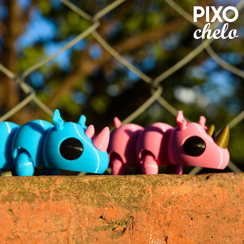 Super Sweet Mini Rhino .STL File for 3d Printing, Articulated Figure ...