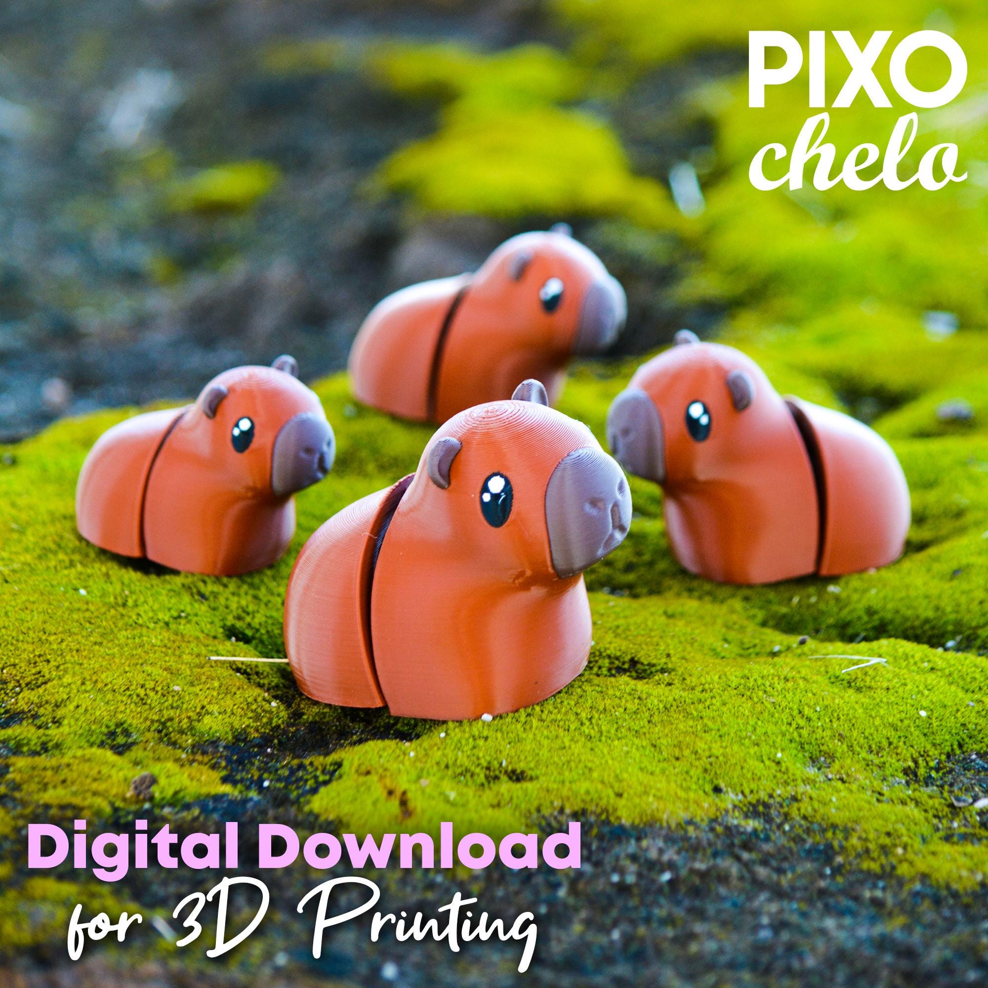 Articulated Capybara Fidget Figure, Flexi Print-in-place .STL File ...