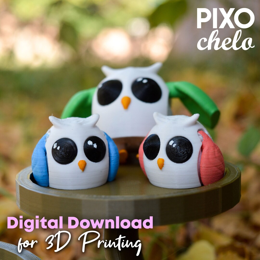 Mini Flexi Owl STL File, Articulated 3D Printing Figure (digital ...