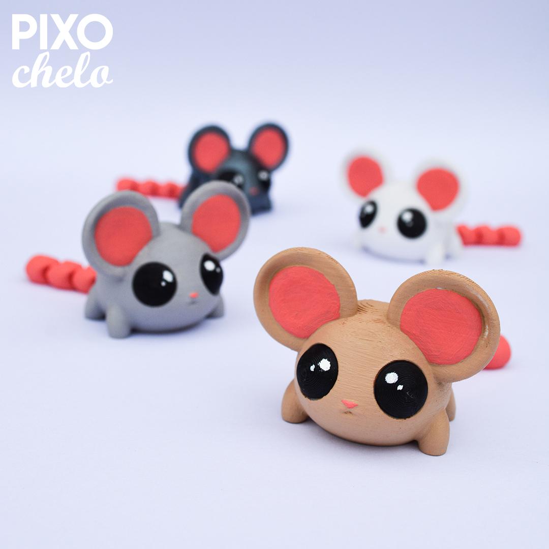 3D Printing STL File, Articulated Mouse Fidget Figure, Flexi Design ...
