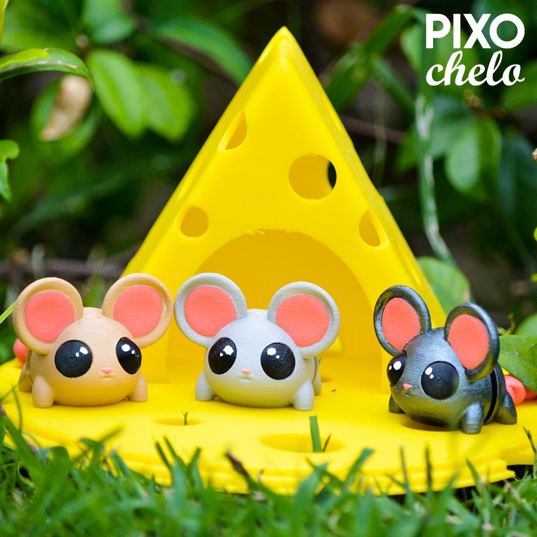 3D Printing STL File, Articulated Mouse Fidget Figure, Flexi Design ...