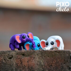 Super Sweet Mini Elephant .STL File for 3dprinting, Articulated Fidget ...