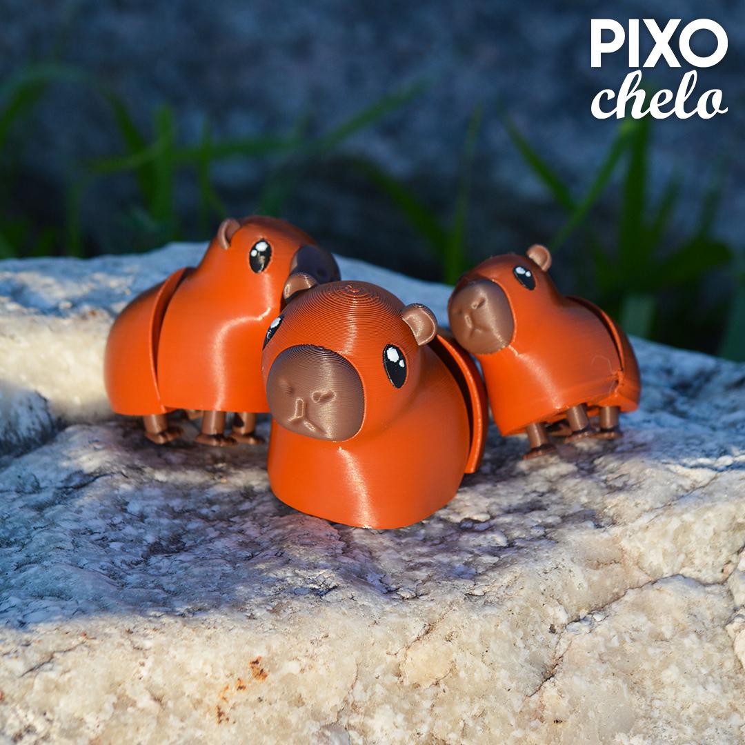 Super Sweet Capybara Flexi .STL File for 3dprinting, Articulated Fidget ...
