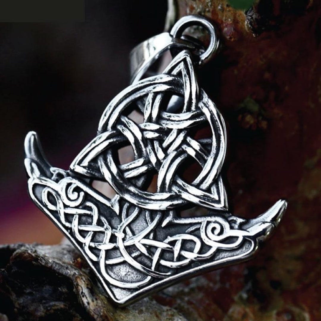 Knot Gothic Viking Necklace, Celtic Stainless Steel Jewelry, Norse ...
