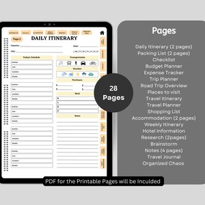 Digital Travel Planner, Travel Planner Printable, Trip Planner ...