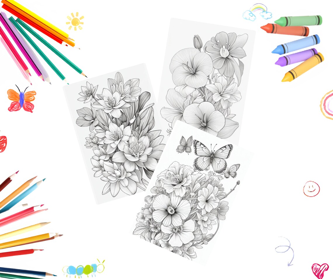 Coloring Mockup, Coloring Mockup Template, Coloring Page Mockup - Etsy