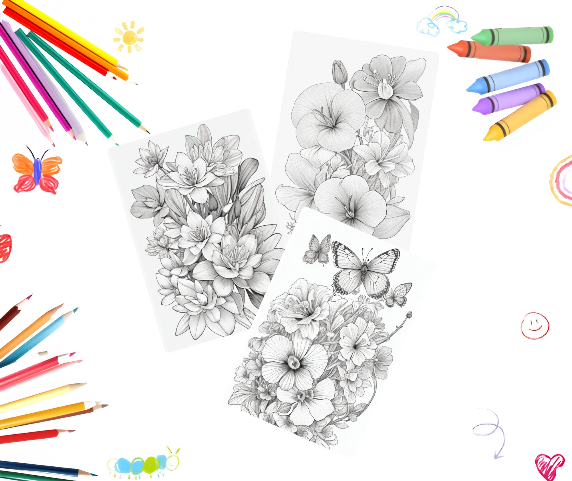 Coloring Mockup, Coloring Mockup Template, Coloring Page Mockup - Etsy