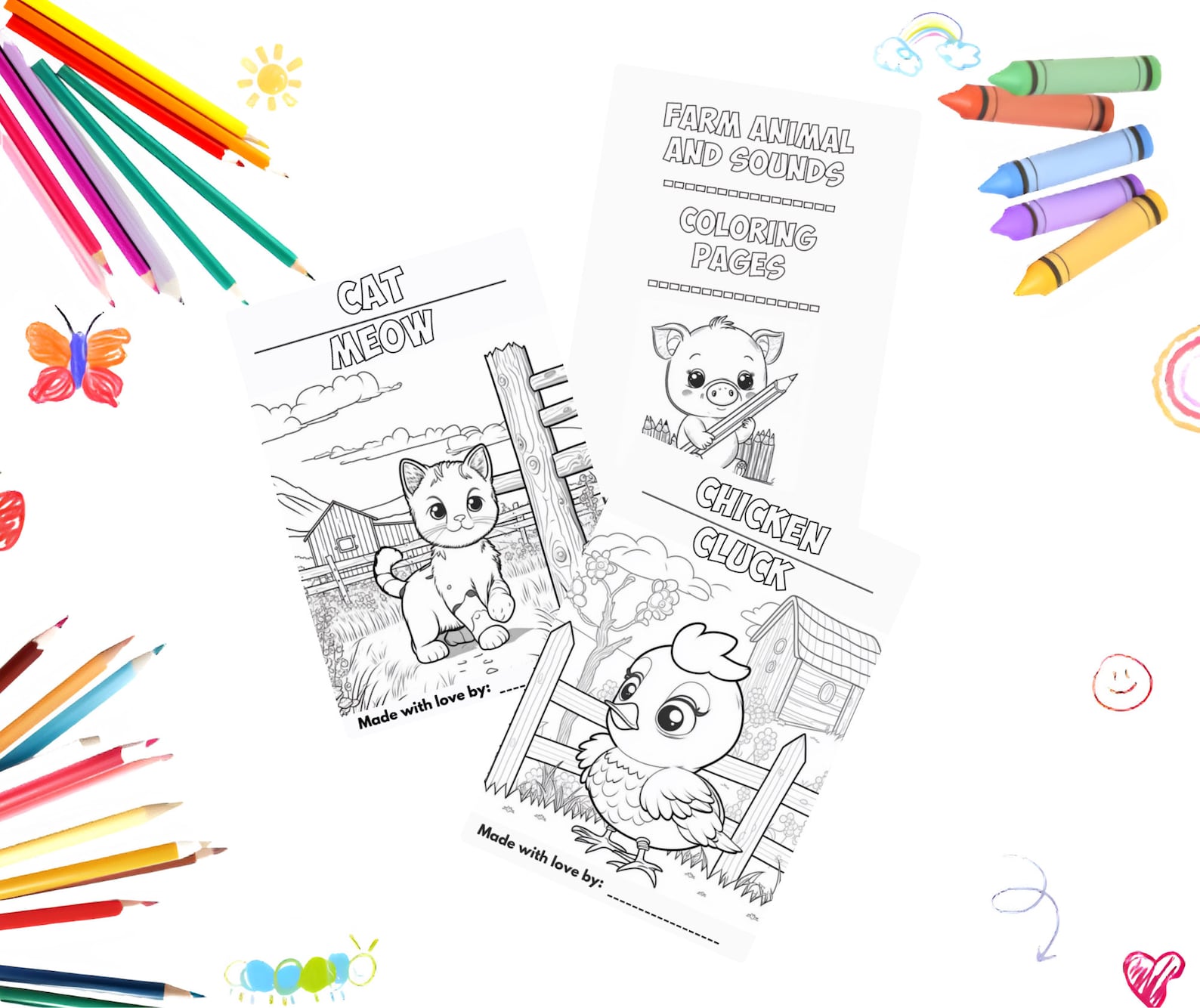 Coloring Mockup, Mockup for Coloring Page, Coloring Mockup Template ...