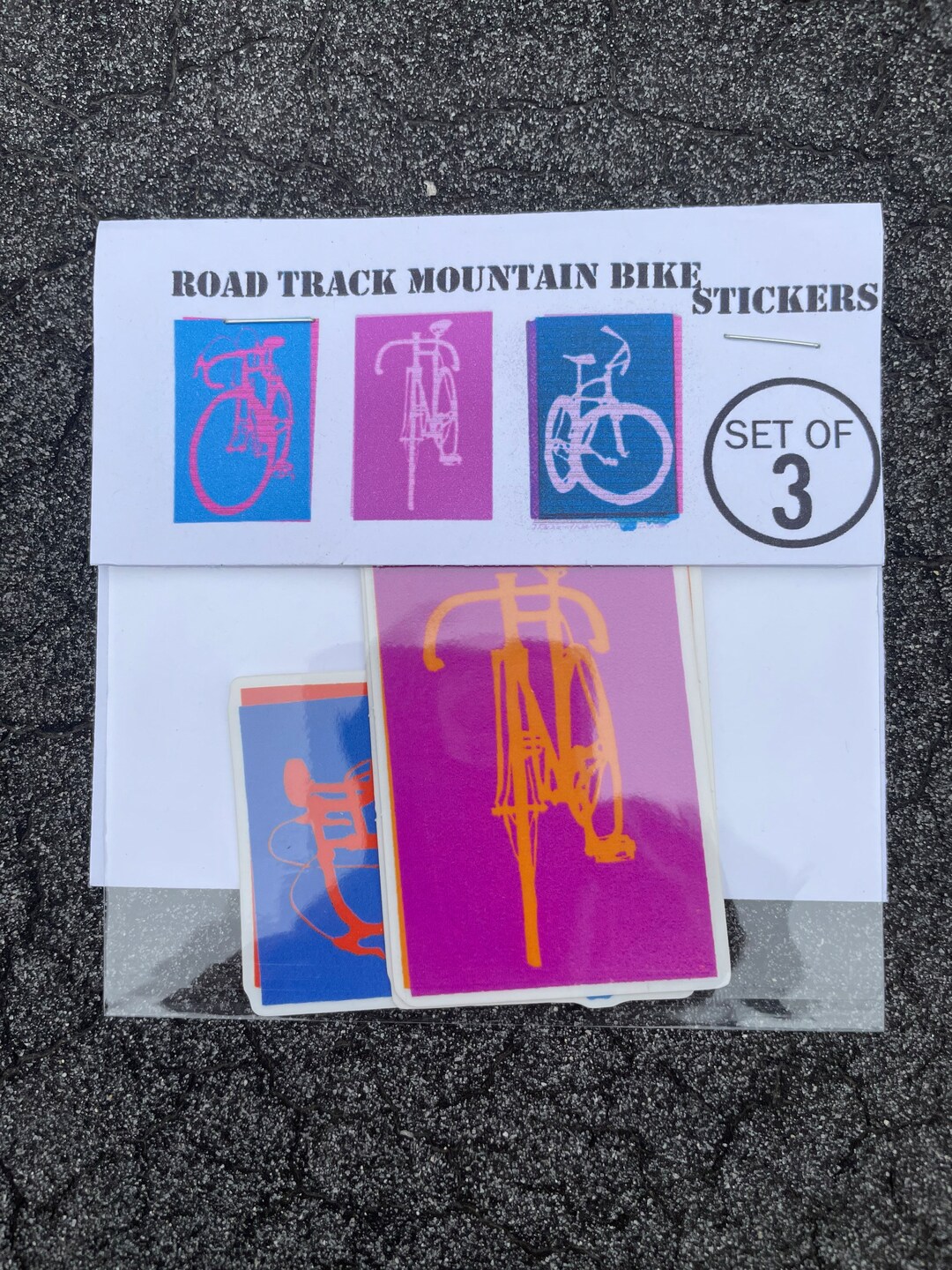 Bicycle Sticker Set – Road, Track & Mountain Bikes, Vibrant Cycling Art ...