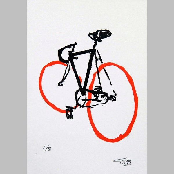 Abstract Bicycle Art - Etsy