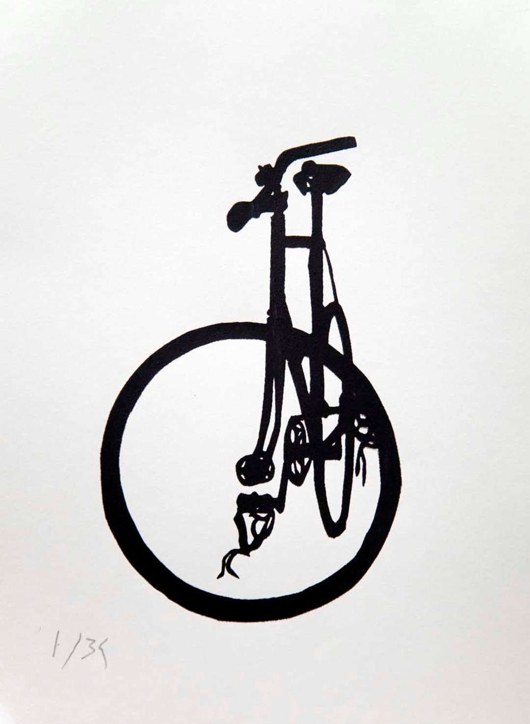Fixie Bike in Classic Black on White - Bicycle Art Print - Etsy