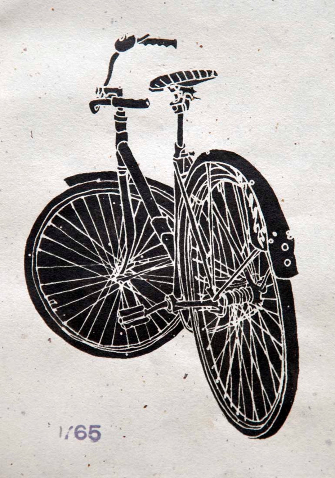 Cool Cruiser Bike Mock Wood Block Bicycle Art Print - Etsy