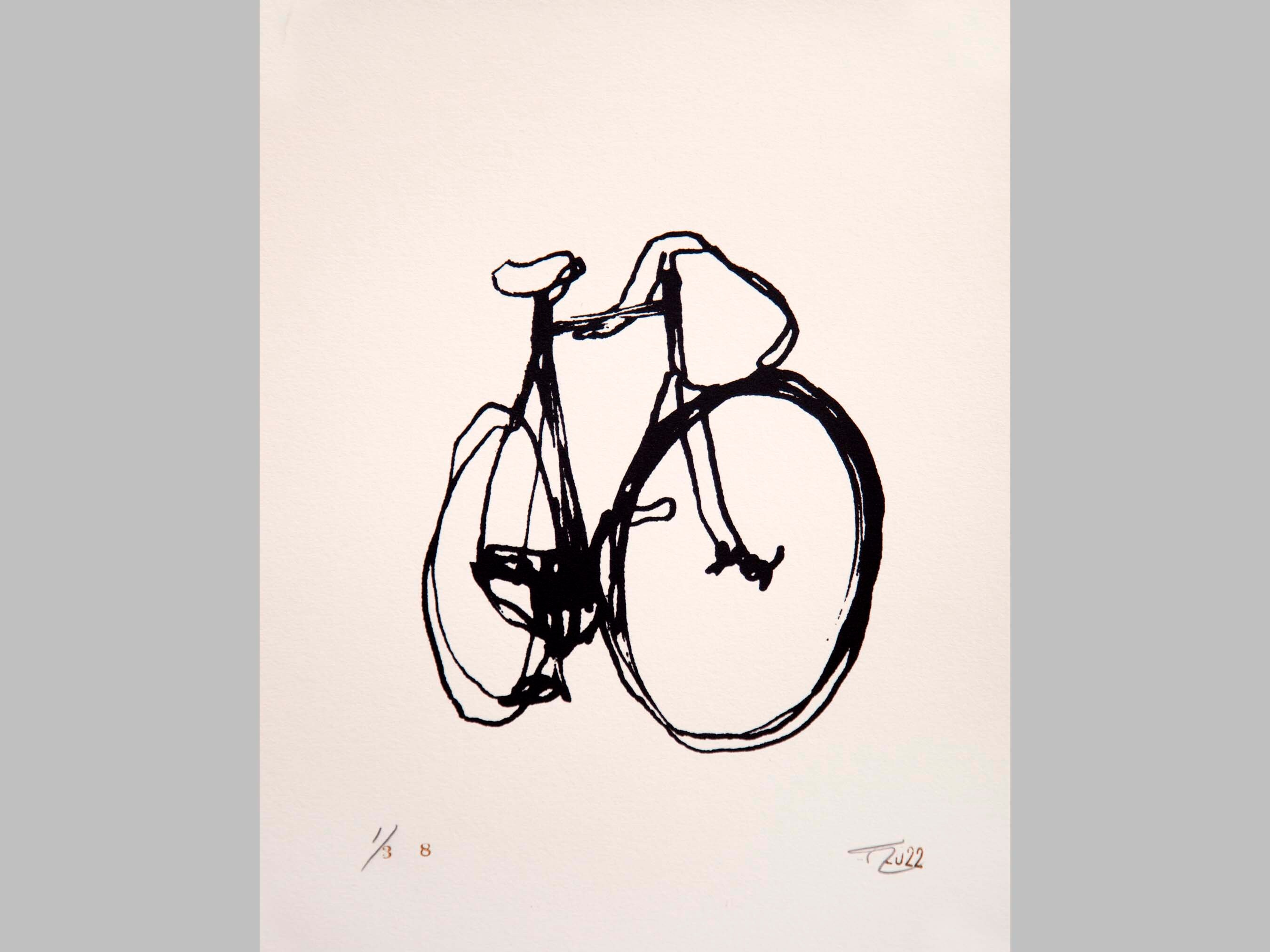 Vintage BSA Track Bike Fixie Art Print Handmade Cycling Elegance in ...