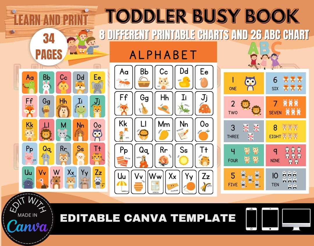 Busy Book Printable, Toddler Learning Binder, Homeschool Resources ...