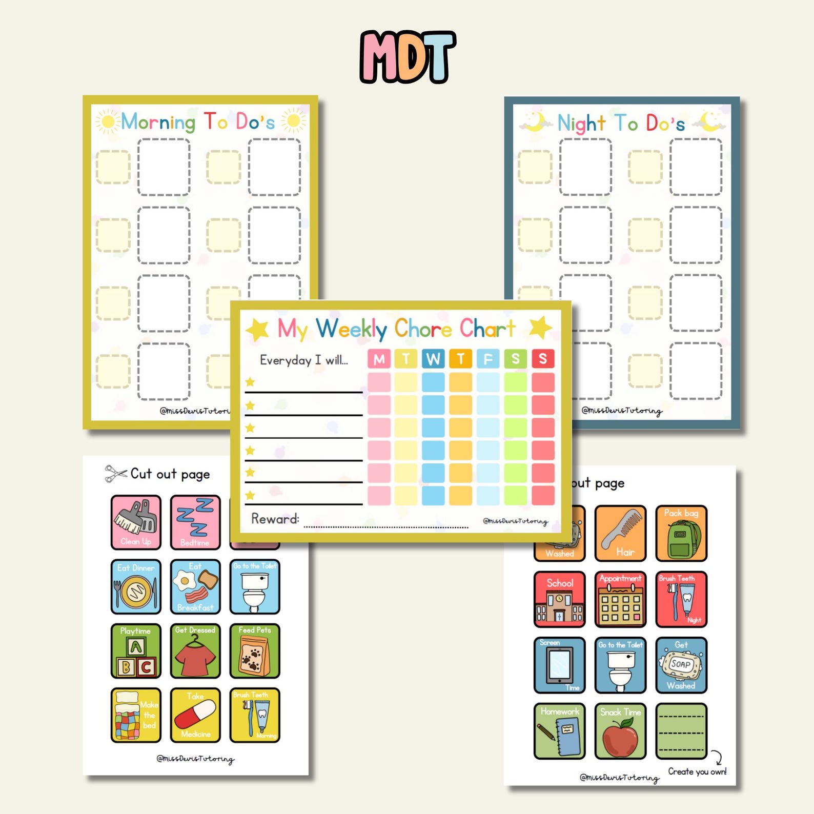 Printable Toddler Reward Chart | Daily Routine and Behaviour Chart ...