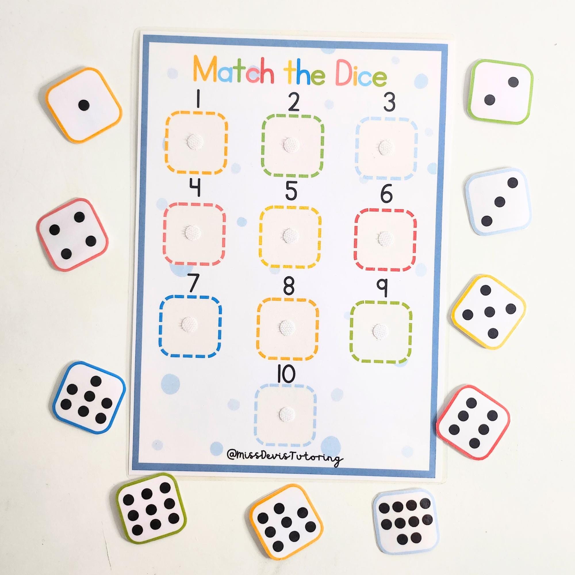 Hojas De Trabajo De Matemáticas Con Dados Colección De Actividades