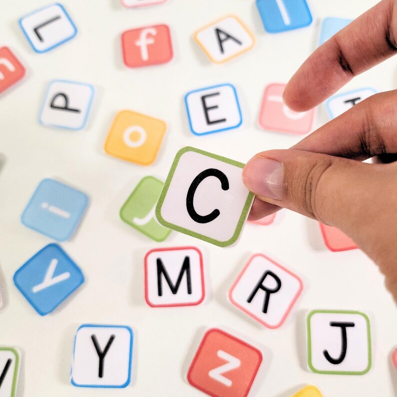 ABC Alphabet Matching Game, Montessori Letter Match, Lettering Practice ...