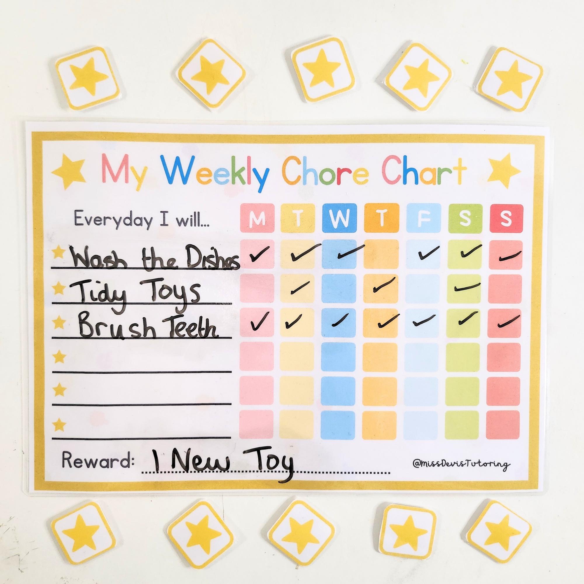 Printable Toddler Reward Chart | Daily Routine and Behaviour Chart ...