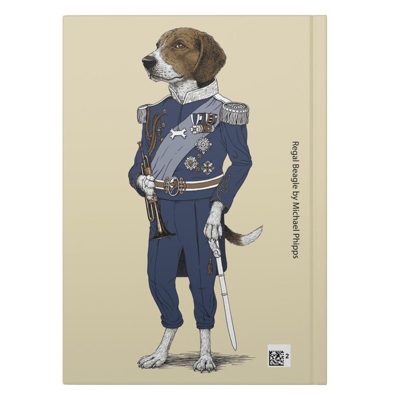Regal Beagle Hard Bound Journal, Royal Military Dog Diary, Cute Beagle ...