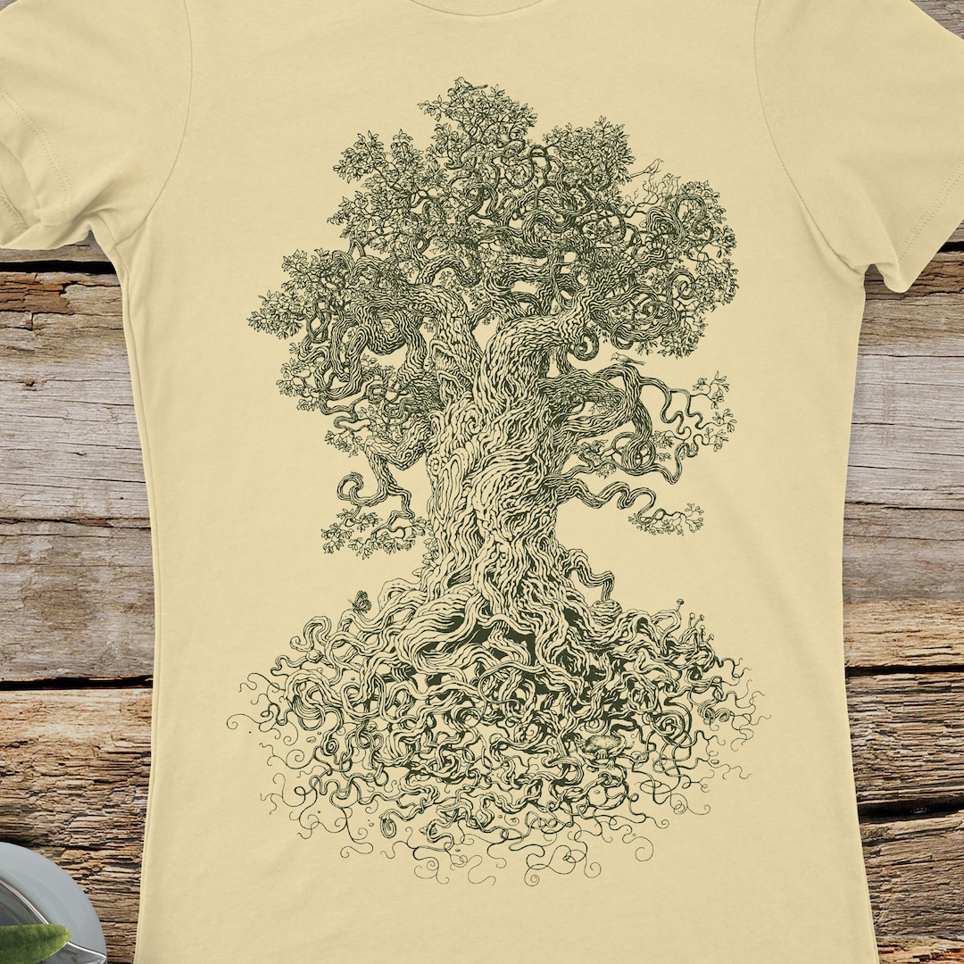 Tree of Life T-shirt: Women's Screen Printed Nature Art Tee - Etsy